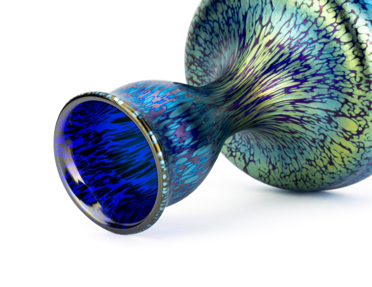 Johann Loetz Witwe - World Exhibition Paris 1900 vase by Franz Hofstoetter - Cobalt Papillon ...